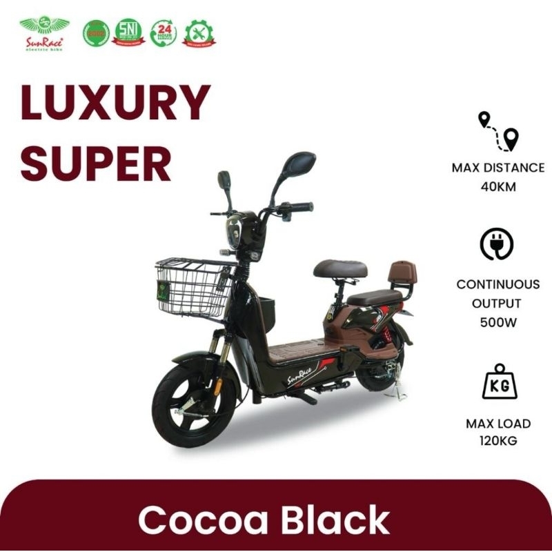 Jual SEPEDA LISTRIK SUNRACE LUXURY SUPER GARANSI RESMI | Shopee Indonesia