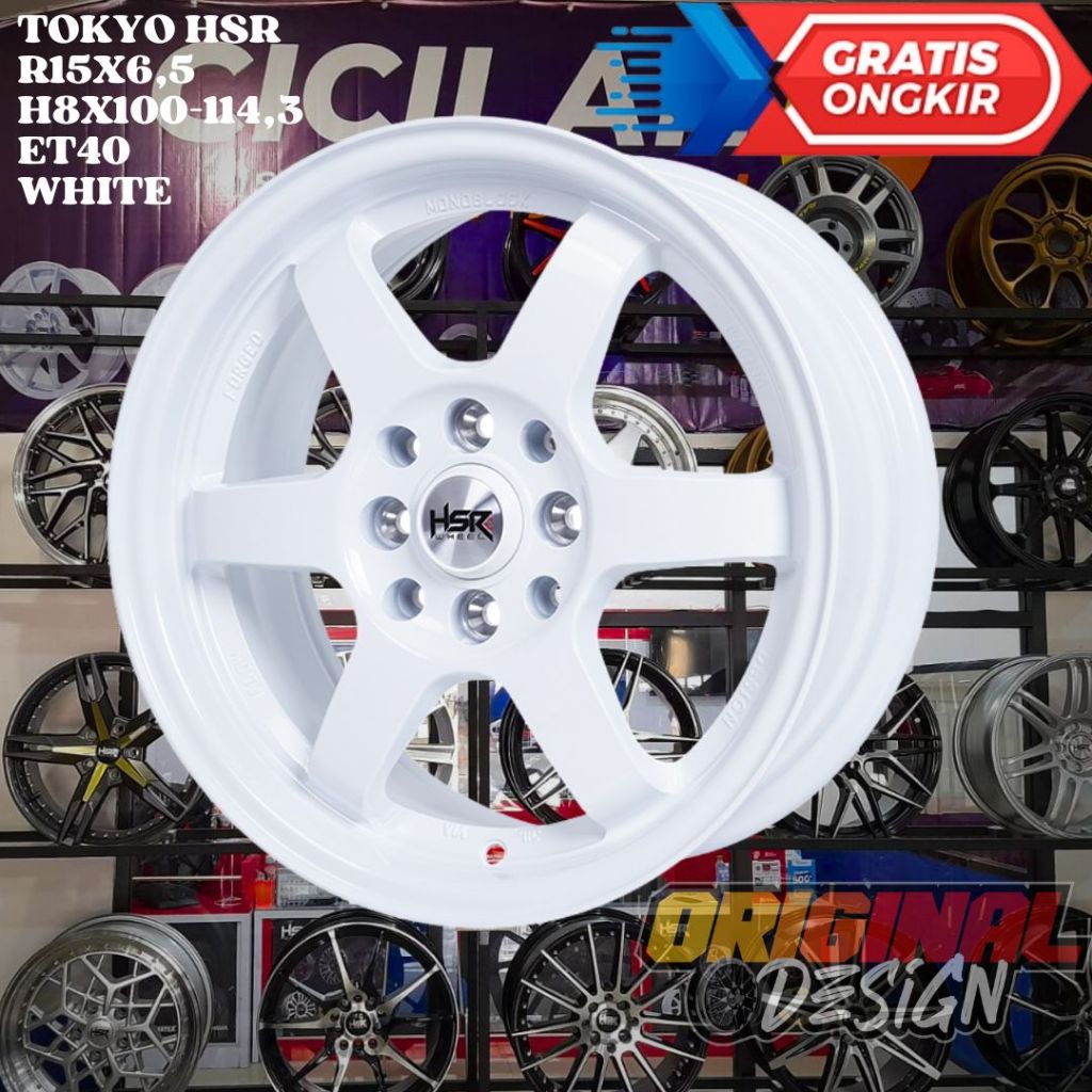 Jual Velg Mobil Ring 15 HSR TOKYO TE37 R15 LEBAR 6,5 BAUT 4 ET40 WHITE PUTIH | Shopee Indonesia
