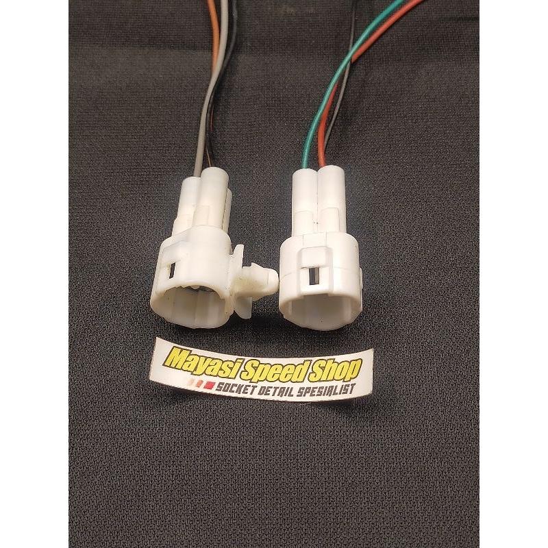 Jual soket connector 3 tiga pin male,soket segitiga pin tiga include ...