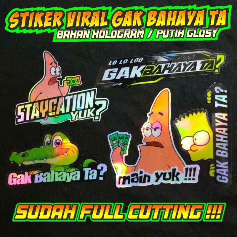 Jual stiker gak bahaya ta ? stiker cutting / stiker hologram / stiker viral gak bahaya ta ...