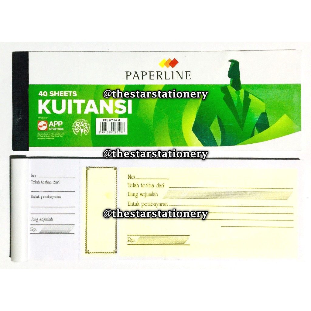 Jual (1 Biji) Buku Kwitansi Paperline KT50B Besar 10 x 32 cm / Kuitansi ...