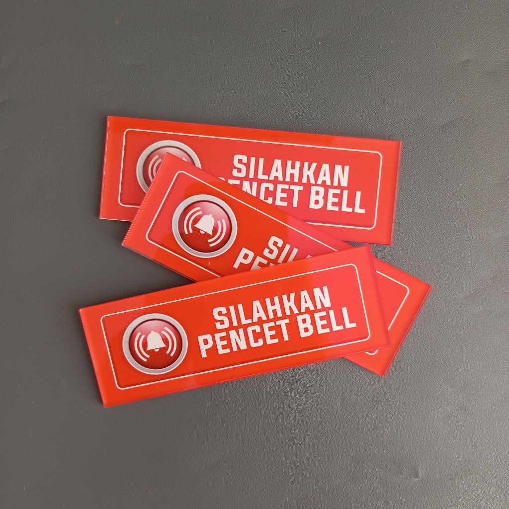 Jual Akrilik Pencet Bell - Akrilik Silahkan Pencet Bell - Akrilik ...