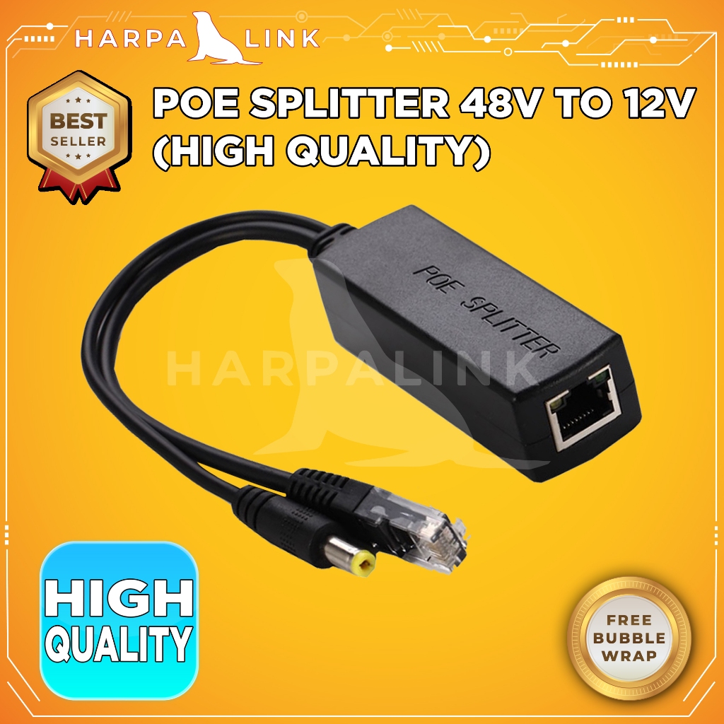 Jual POE Splitter 48V To 12V 2A For IP Camera POE Switch CCTV / POE ...
