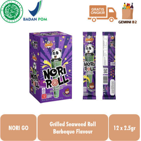 Jual Nori Go Seaweed Roll Barbeque Flavour 12 x 2.5gr | Shopee Indonesia