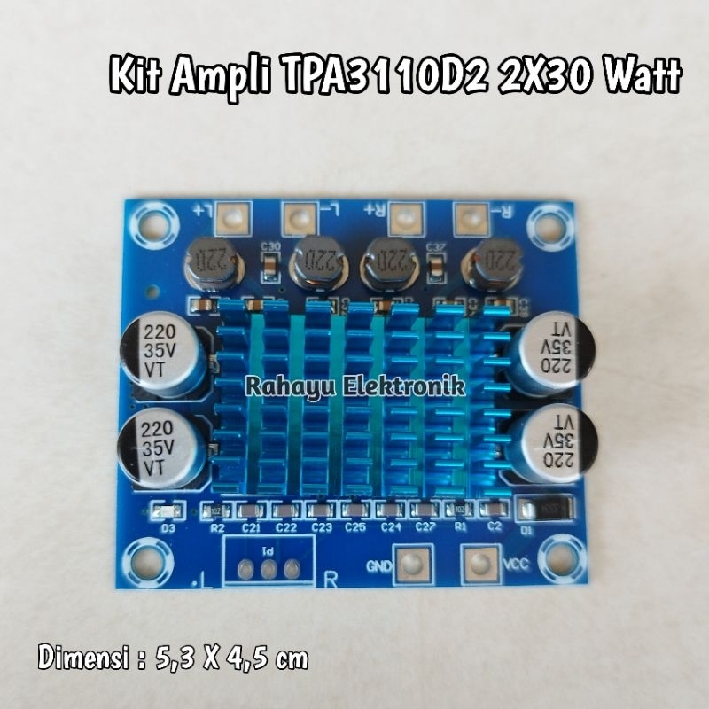 Jual Kit Ampli TPA3110 Stereo Amplifier 2x30 Watt | Shopee Indonesia