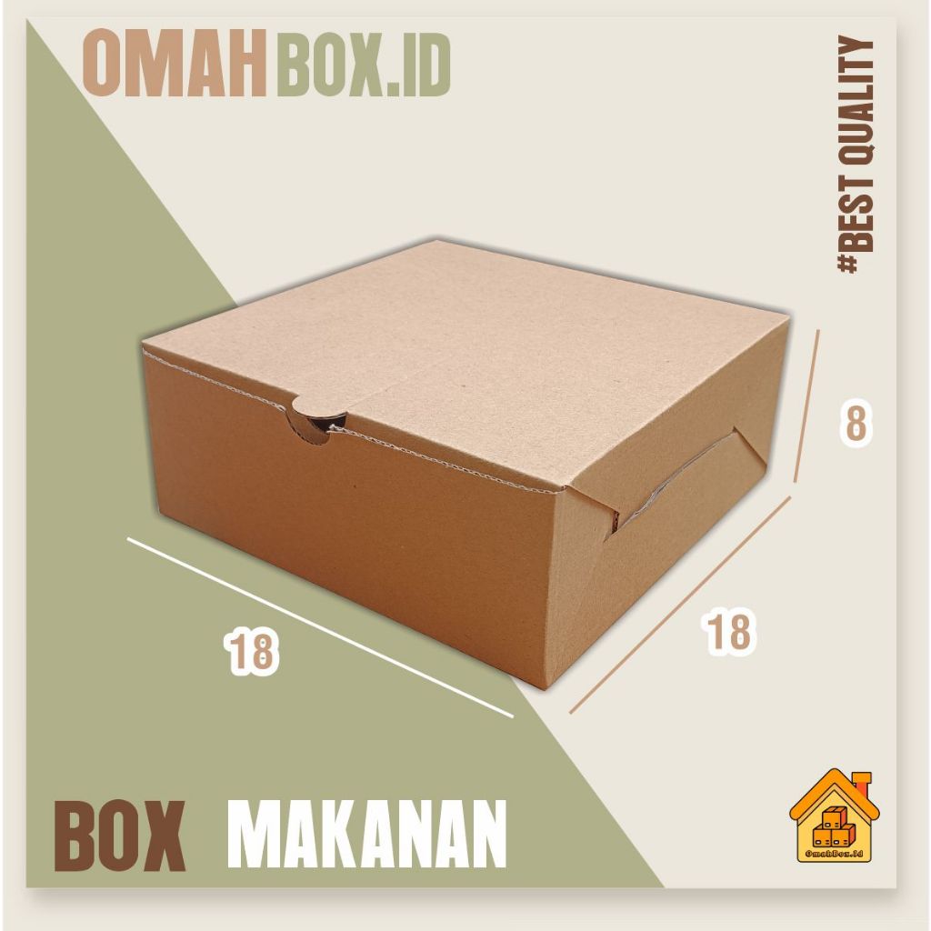 Jual Kardus Box 18x18x7 cm E FLUTE | kardus box polos | kardus diecut ...