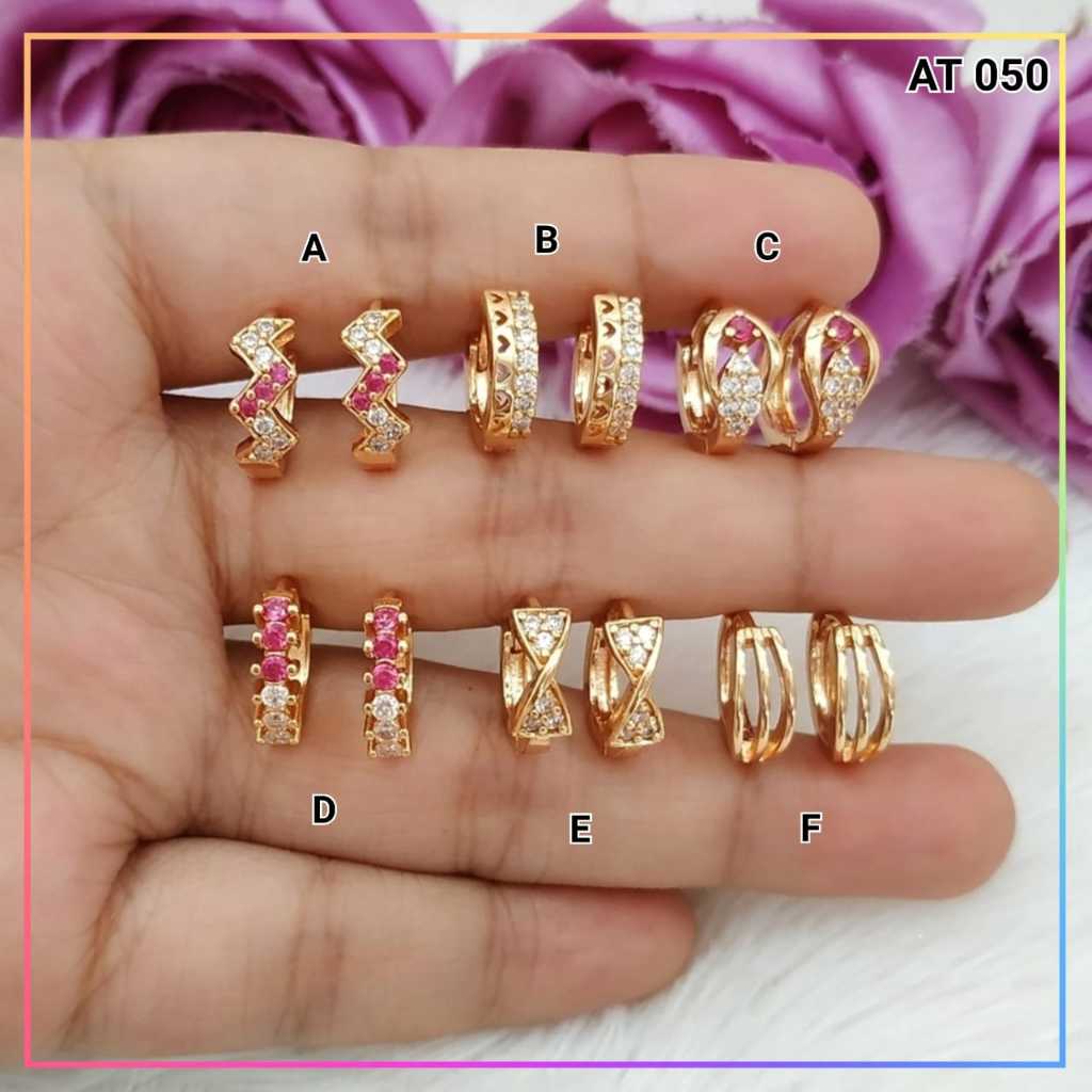 Jual Anting xuping anting dewasa klip permata permata full cantik perhiasan lapis emas gold AT ...