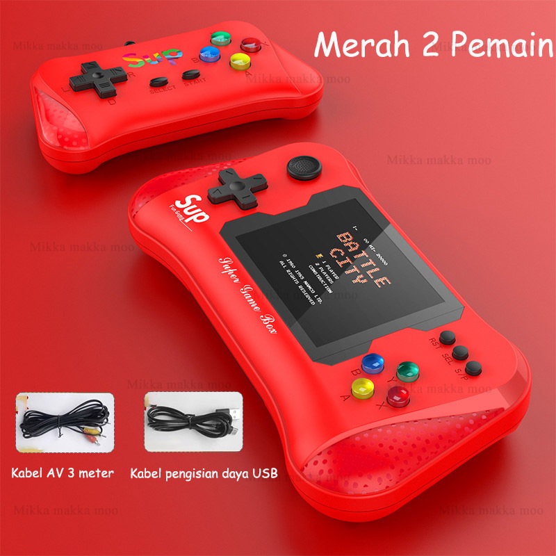 Jual 500 in 1 GameBoy Portable Dual Konsol Stick Konsol Game Genggam X7M Konsol Game Retro Merah ...
