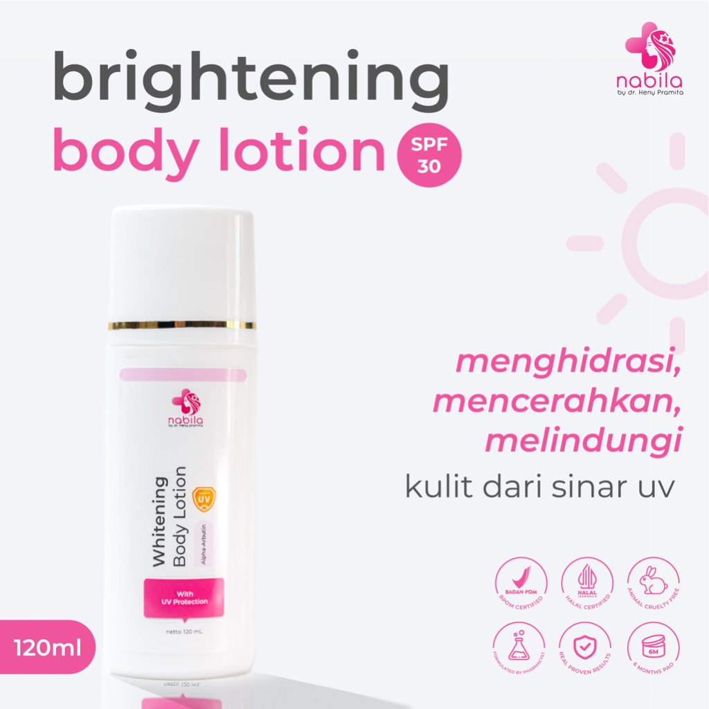 Jual WHITENING BODY LOTION SPF30 120 ML | NABILA | NABILA SKINCARE ...