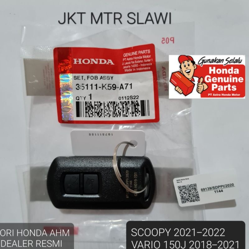 Jual 35111 K59 A71 Remote scoopy prestige new 2021-2022, vario 150J ...