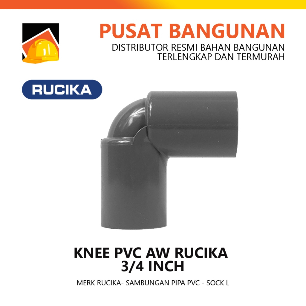 Jual ELBOW / KNEE AW 3/4" INCH FITTING PIPA PVC RUCIKA | Shopee Indonesia