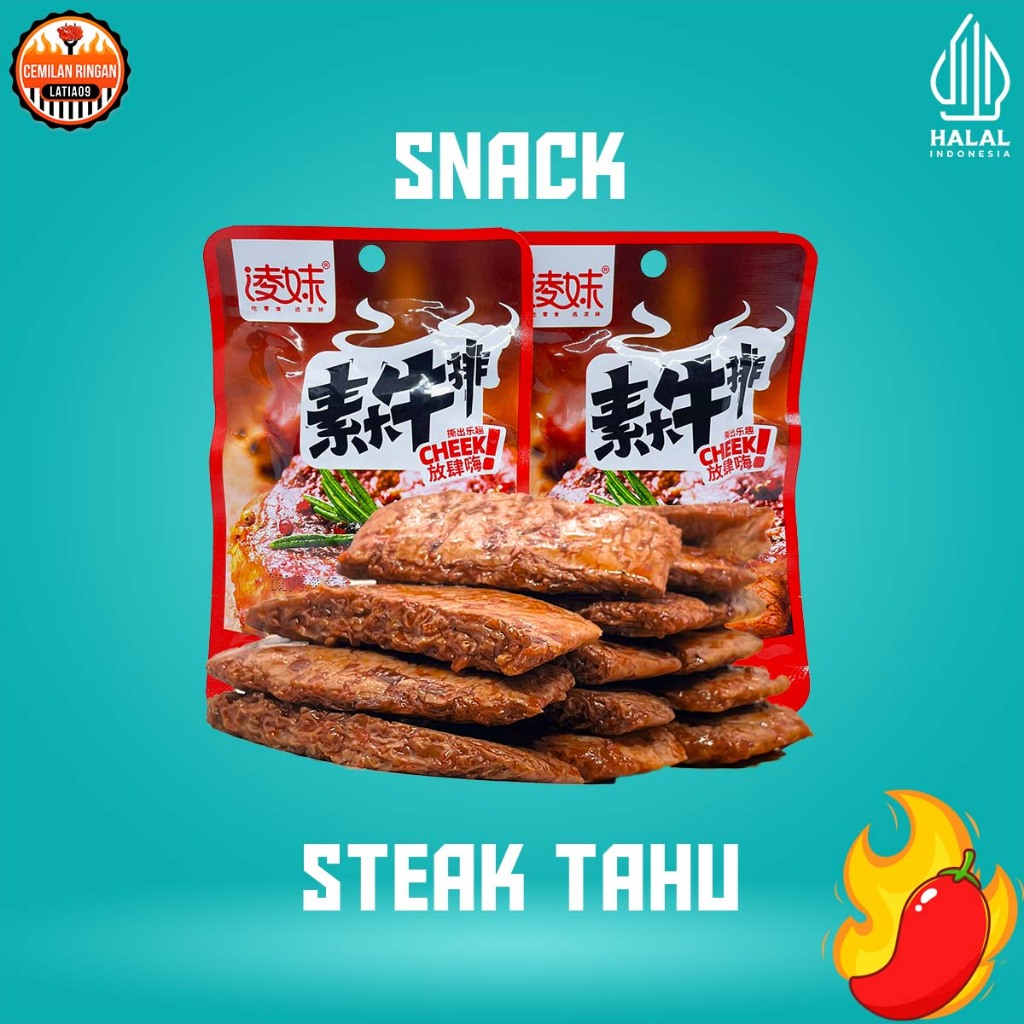 Jual Snack Steak Tahu Kering Rasa Pedas, Produk Khas China, Cemilan ...