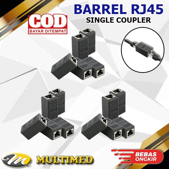 Jual BAREL BARREL RJ45 COUPLER Female To Female / SAMBUNGAN KABEL LAN ...