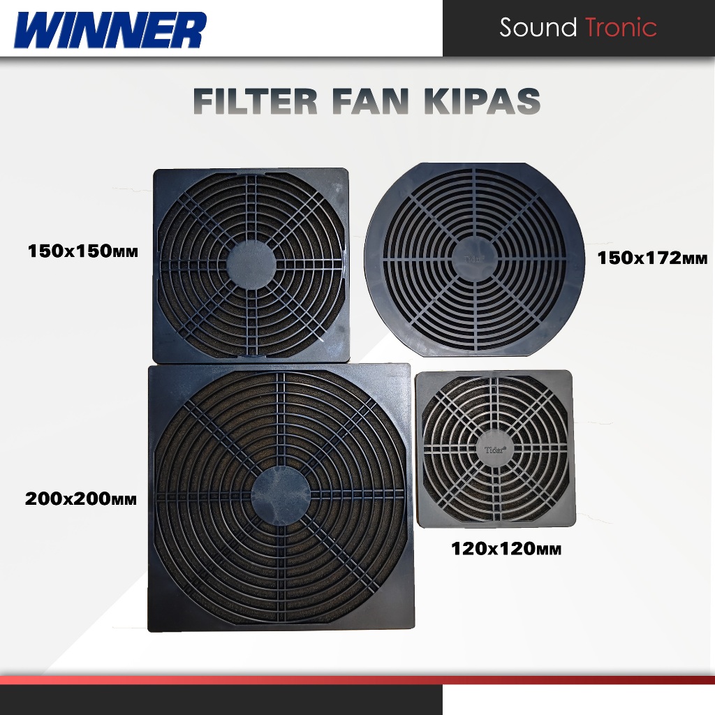 Jual Dust Filter Fan Plastik 12CM 15CM 17CM 20CM | Shopee Indonesia