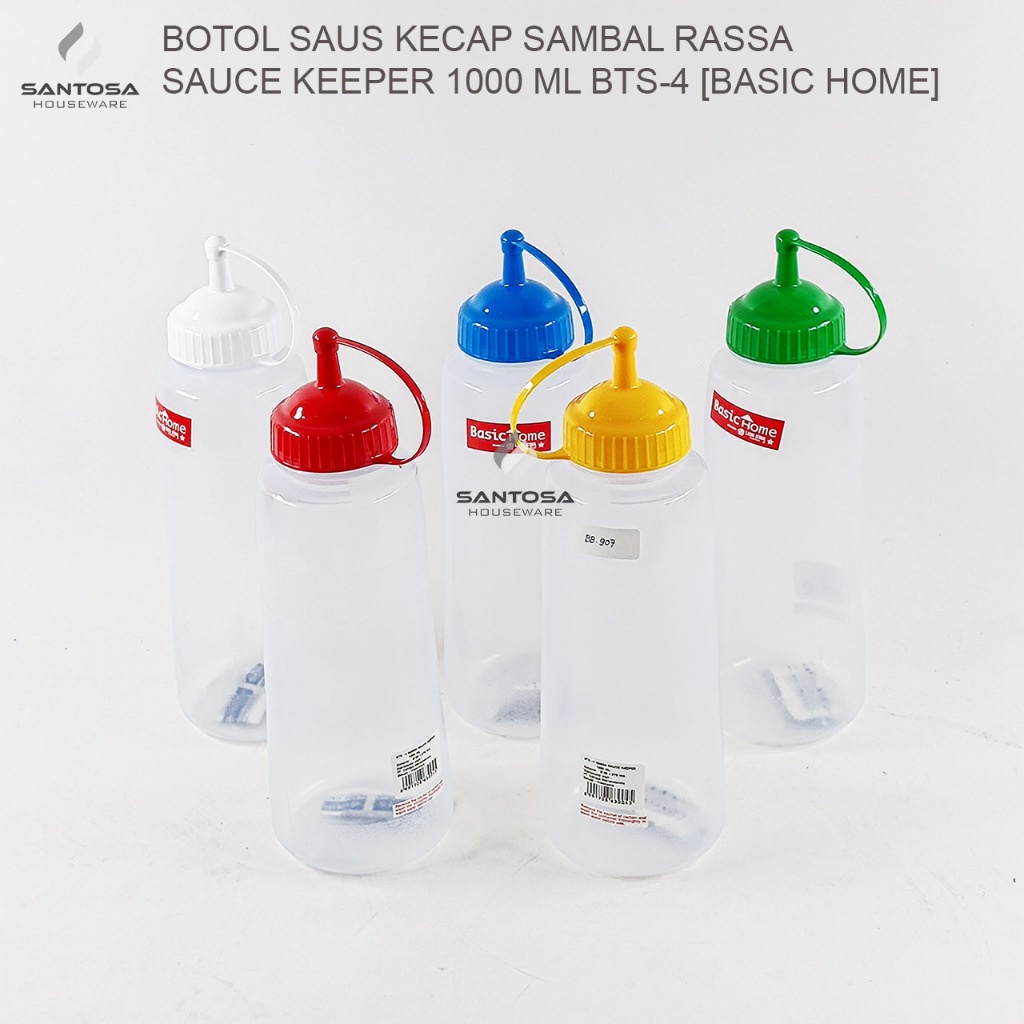 Jual Botol Saus Kecap Sambal Rassa Sauce Keeper 1000 ml BTS-4 [Basic ...