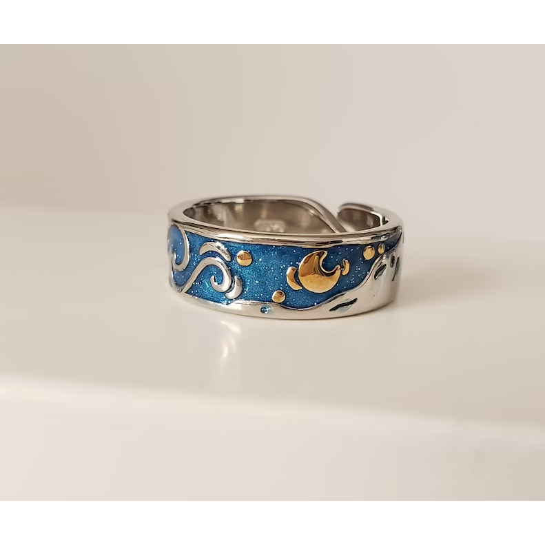 Jual The Goats Dept - ( TITANIUM RING ) Van gogh Starry Night Ring ...