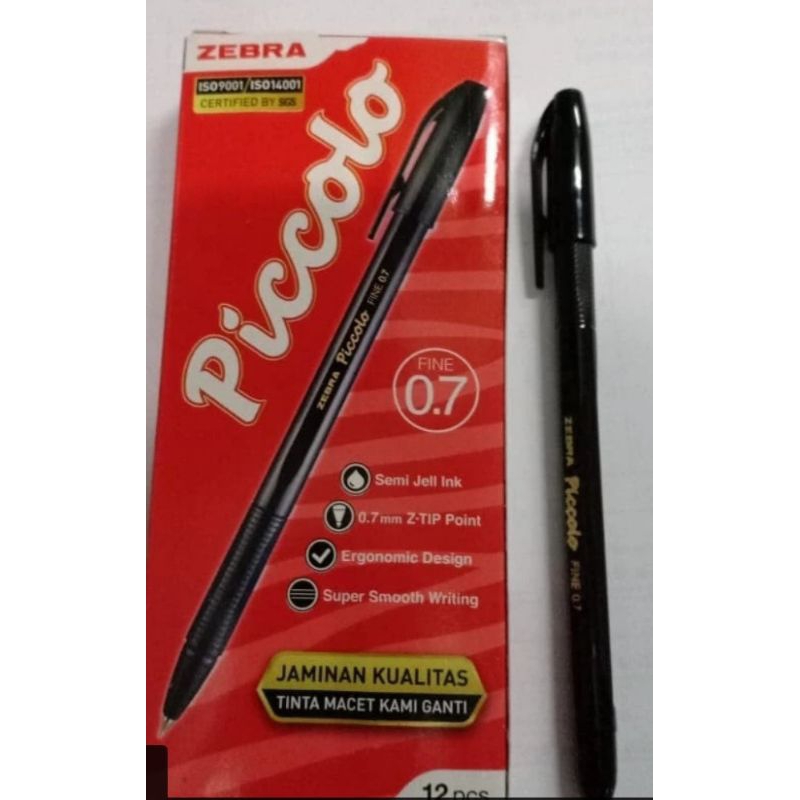 Jual pulpen picolo zebra 0,7mm hitam 1 pack | Shopee Indonesia