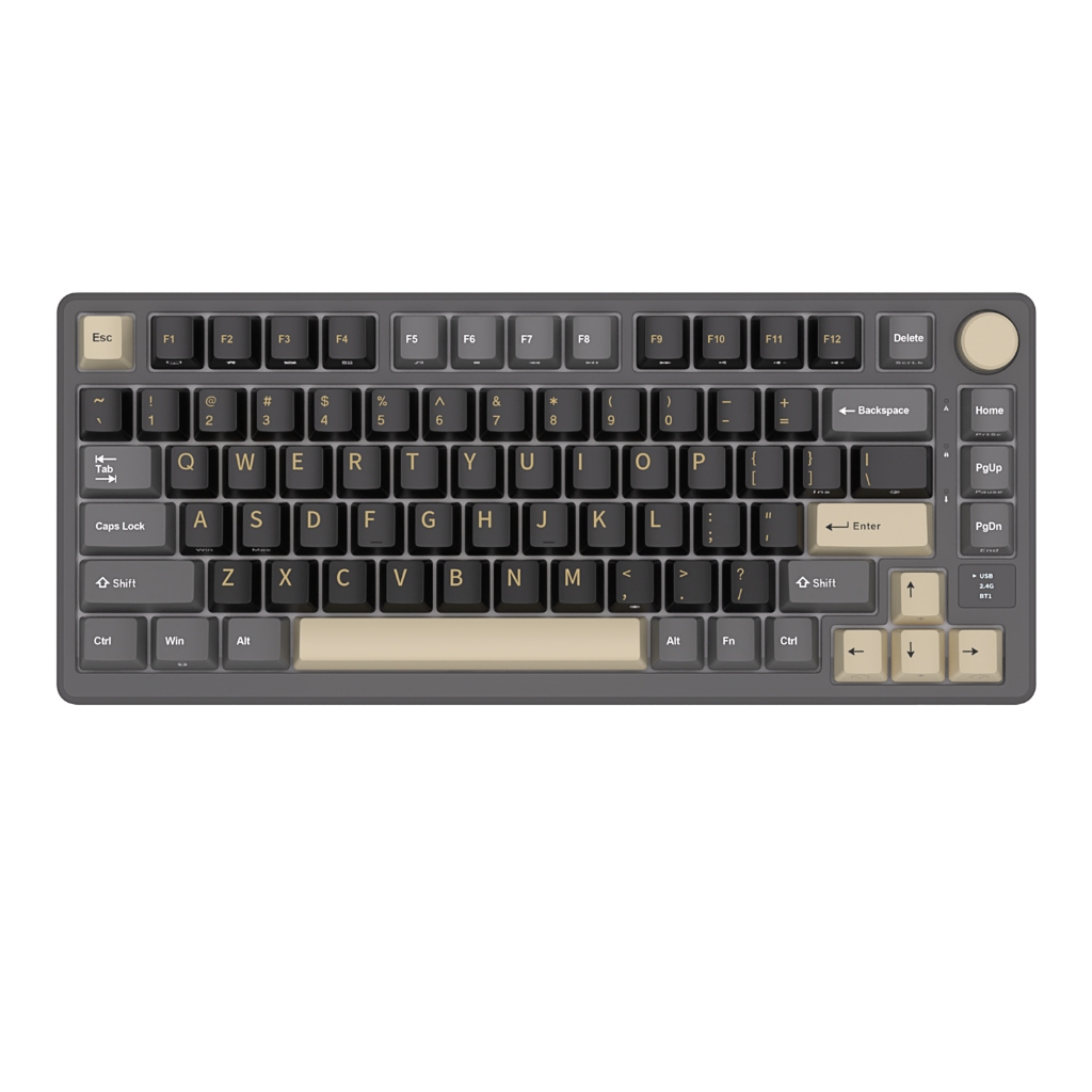 Jual Royal Kludge RK M75 Black 81 key Gasket Struktur TFT Gaming ...