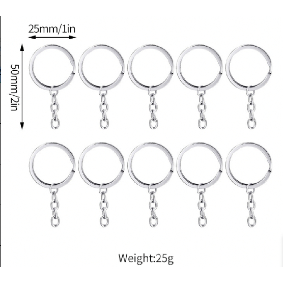 Jual Keychain Flat Metal (10 pcs) Gantungan Kunci | Shopee Indonesia