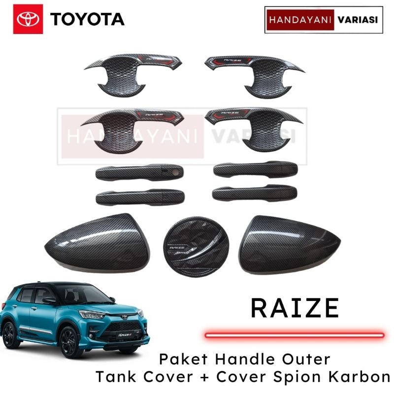 Jual Paket Toyota Raize Handle Door Outer Pintu Tank Cover Plus Cover ...