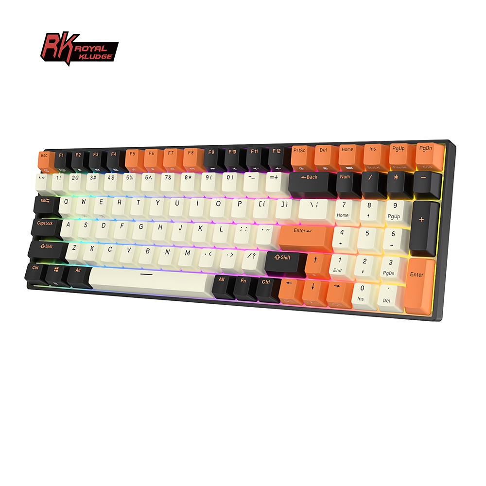 Jual Royal Kludge RK 100 Orange 100 Key Gaming Keyboard | Shopee Indonesia