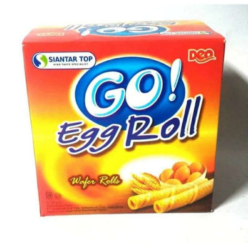 Jual GO Egg Roll Wafer Roll Isi 24 Pcs/Wafer Rolls Go Egg Roll Box ...