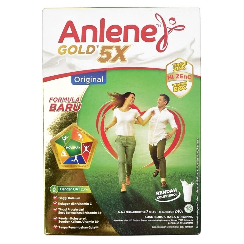 Jual Susu Anlene Gold 5X Rasa Original 240g | Shopee Indonesia
