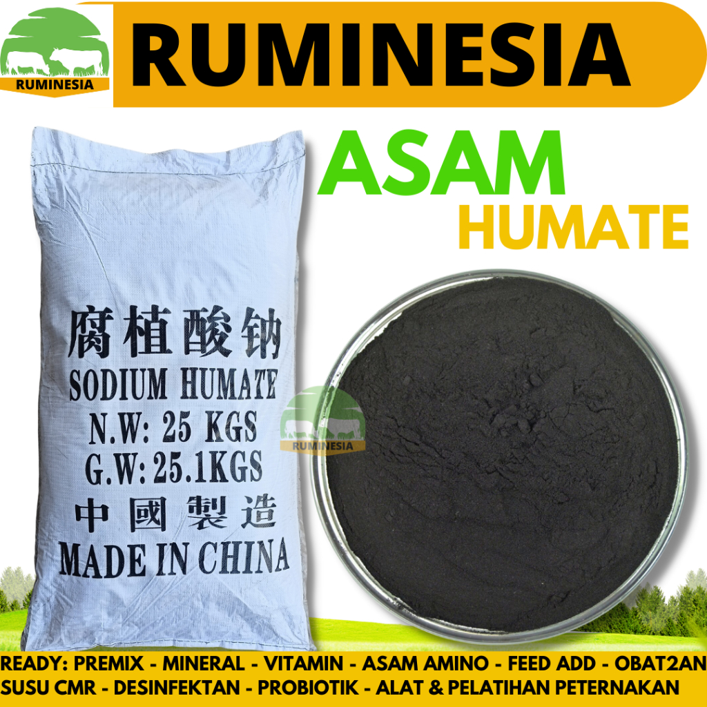Jual ASAM HUMAT 1 KG 90% PUTIH - HUMIC ACID - SODIUM HUMAT - SODIUM HUMATE - HUMID ACID - HUMIC ...