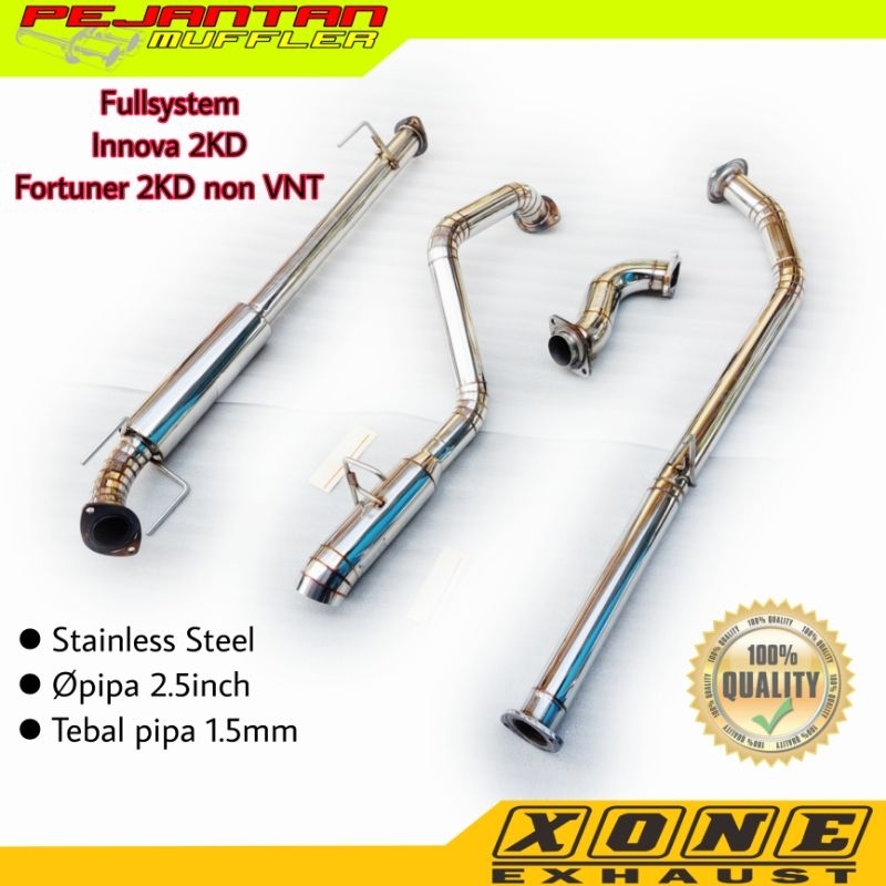 Jual Knalpot Mobil Full system Innova Diesel 2KD Fortuner 2KD Non VNT ...