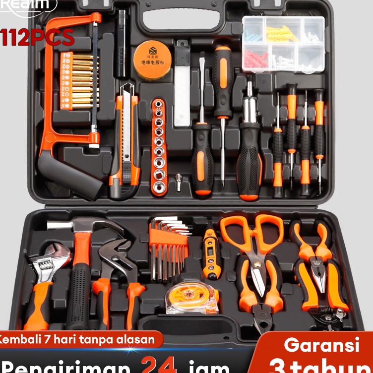 Jual IQC Tool Kit Alat Rumah Tangga Toolkit 112 Pcs Tools Set Box Kotak ...