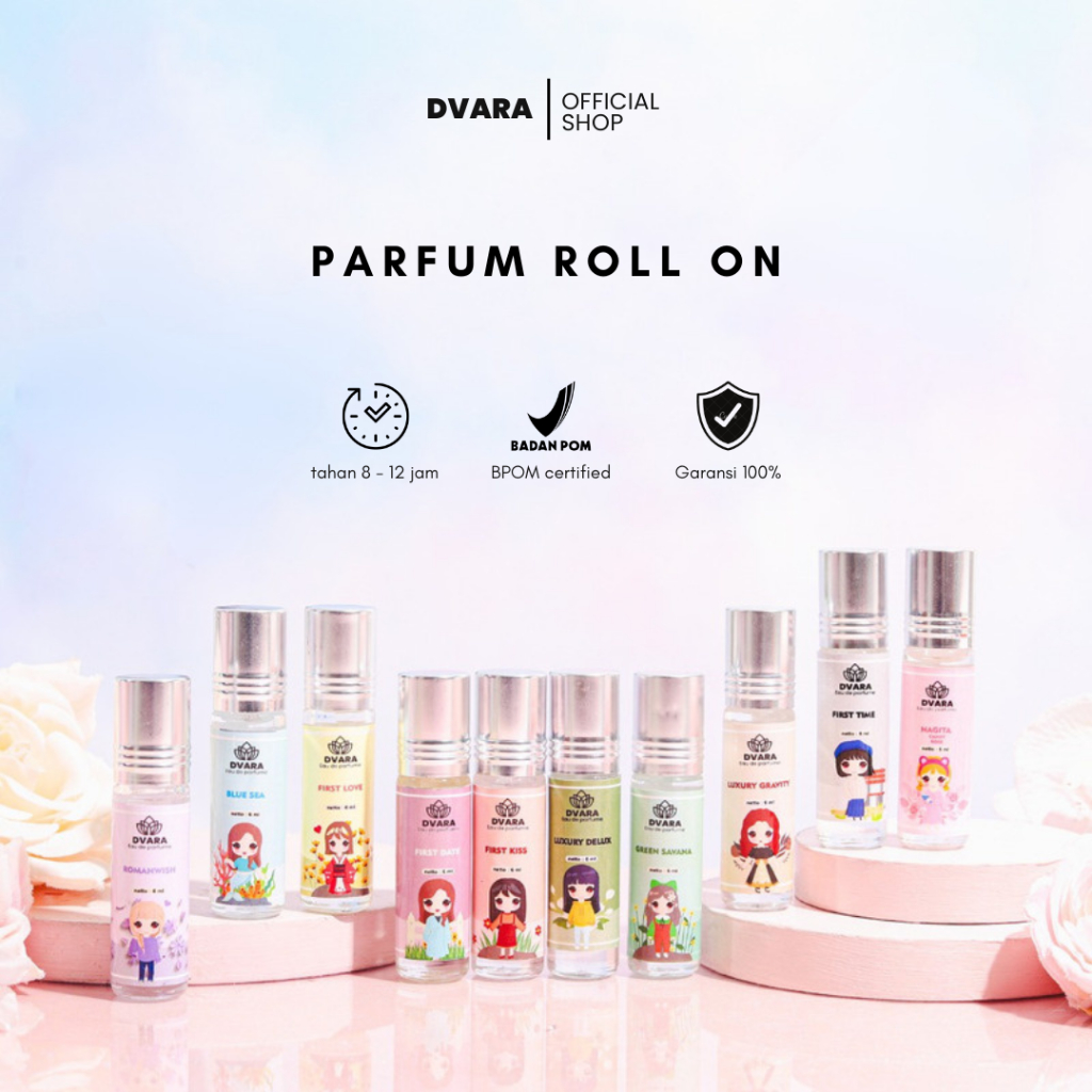 Jual [BPOM] PARFUM DVARA ROLL ON 6 ML WANGI KEKINIAN SUDAH BPOM RI EAU ...