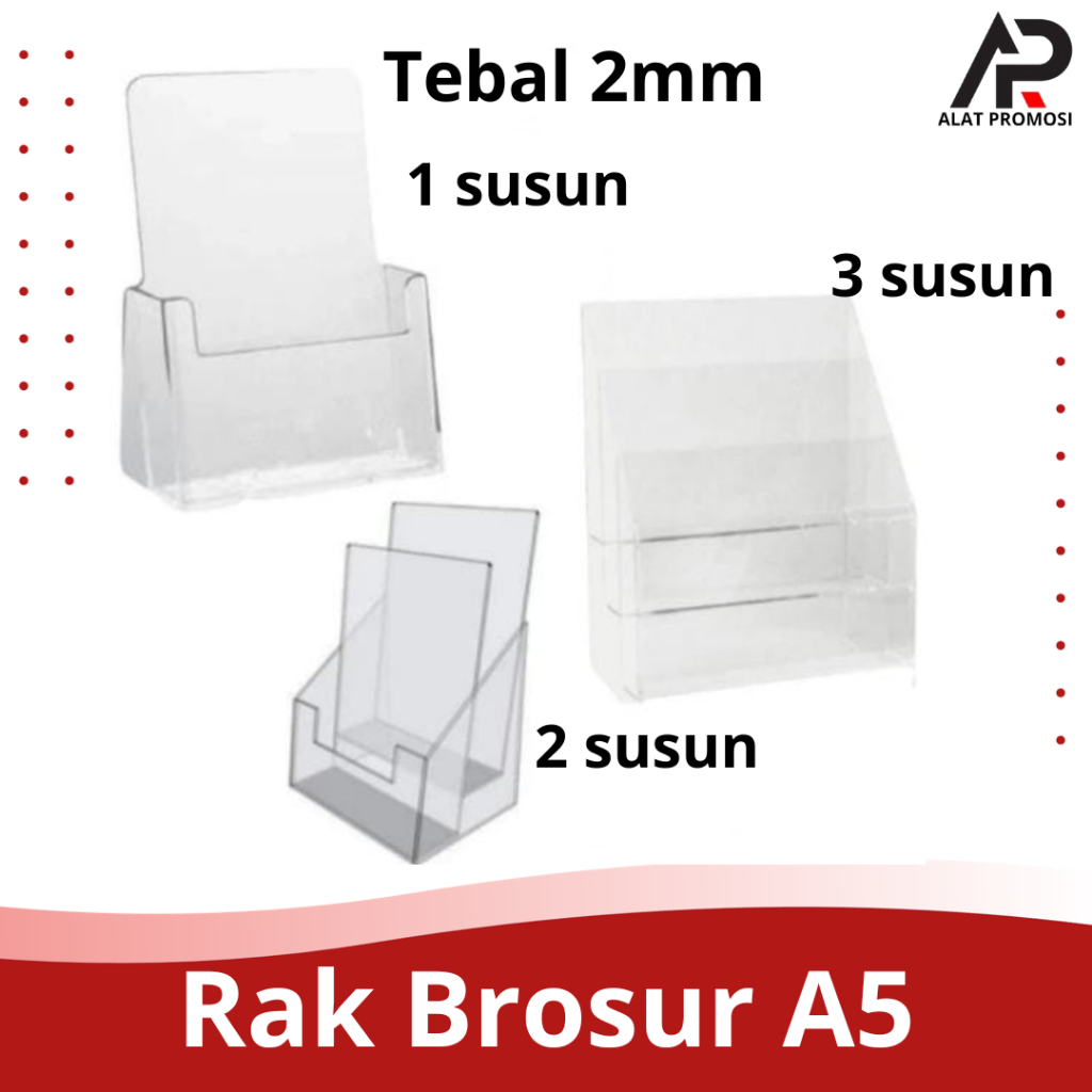 Jual Akrilik Tempat Brosur A5 / Akrilik Brosur A5 / Tempat Display ...