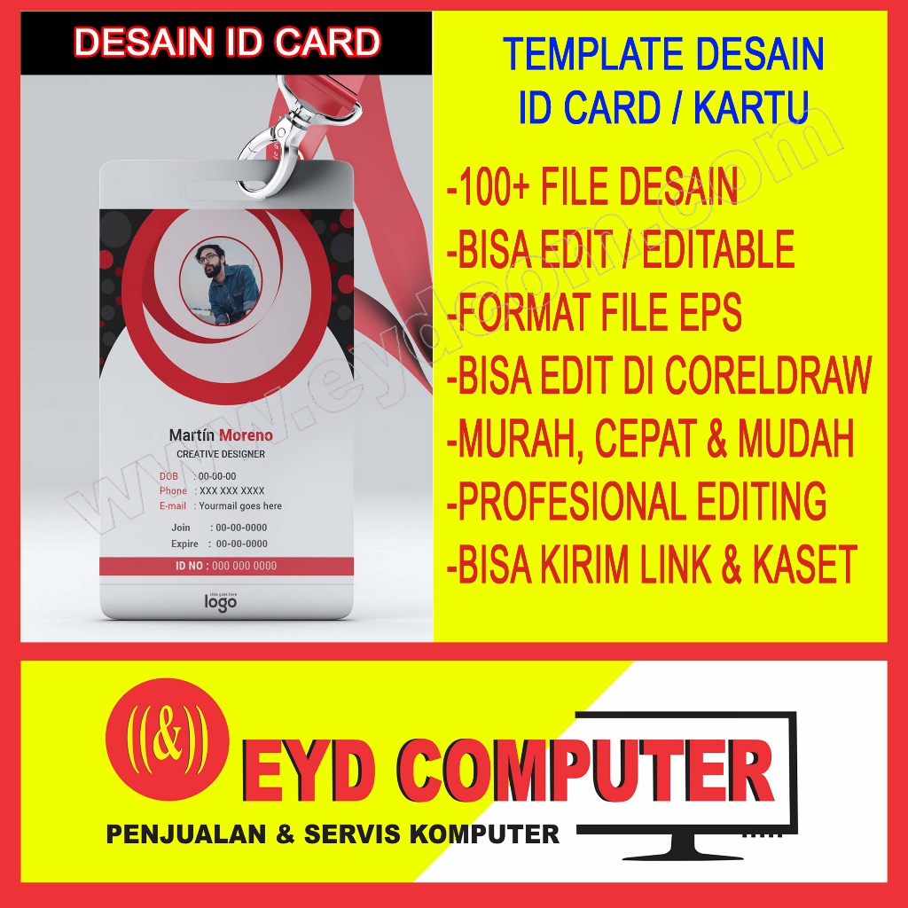 Jual DESAIN ID CARD EDITING KOLEKSI TEMPLATE DESIGN GRAFIS USAHA ...