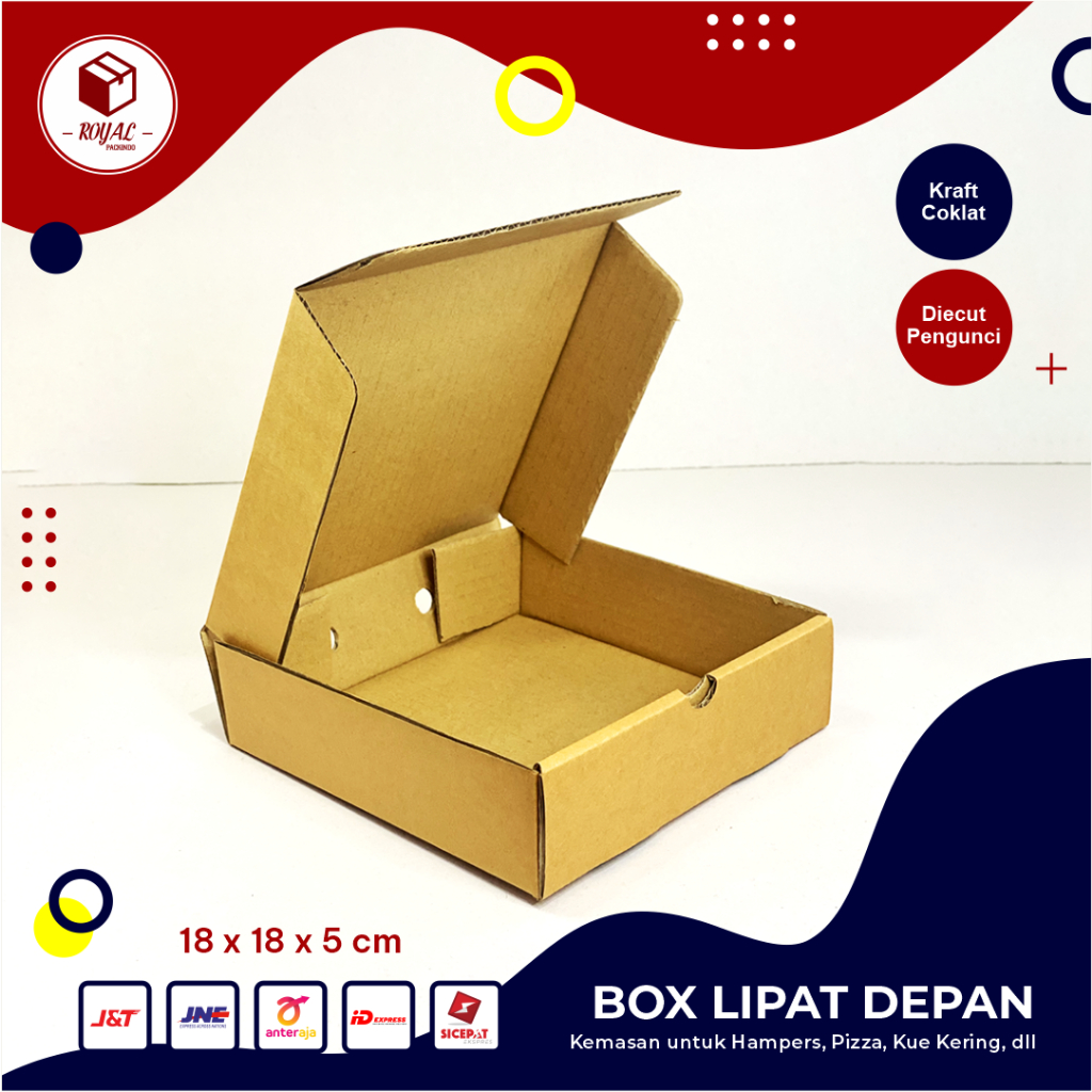 Jual Box DC LD (18 x 18 x 5 cm ) Karton/Polos/Packing/Kardus/Packing ...