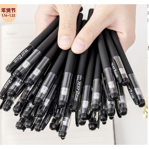 Jual Pulpen Hitam Ballpoin Hitam Pen Hitam Black Pen Sekolah Grade A ...
