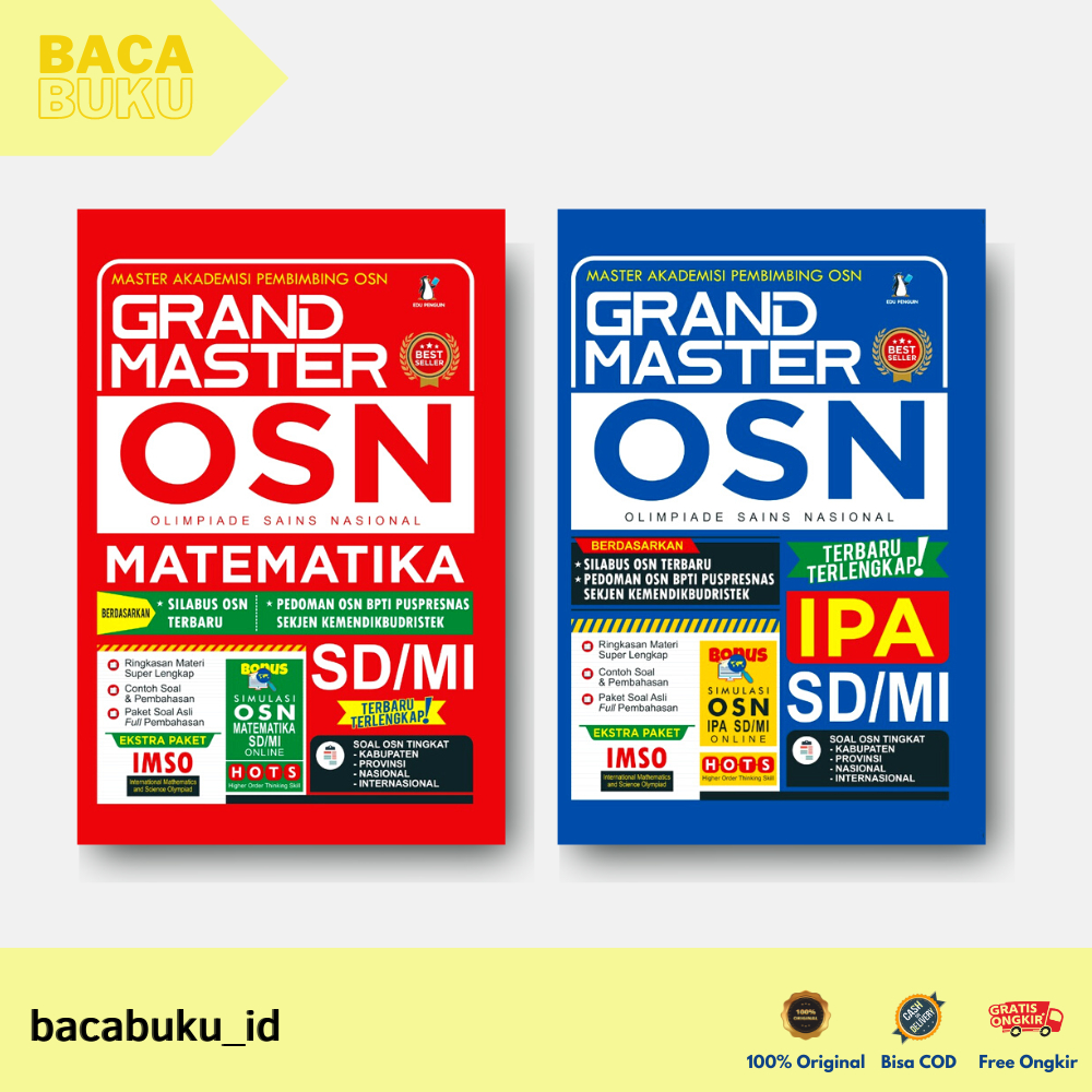 Jual GRAND MASTER OSN OLIMPIADE SAINS NASIONAL IPA SD/MI & MATEMATIKA SD/MI - Kompas Ilmu ...