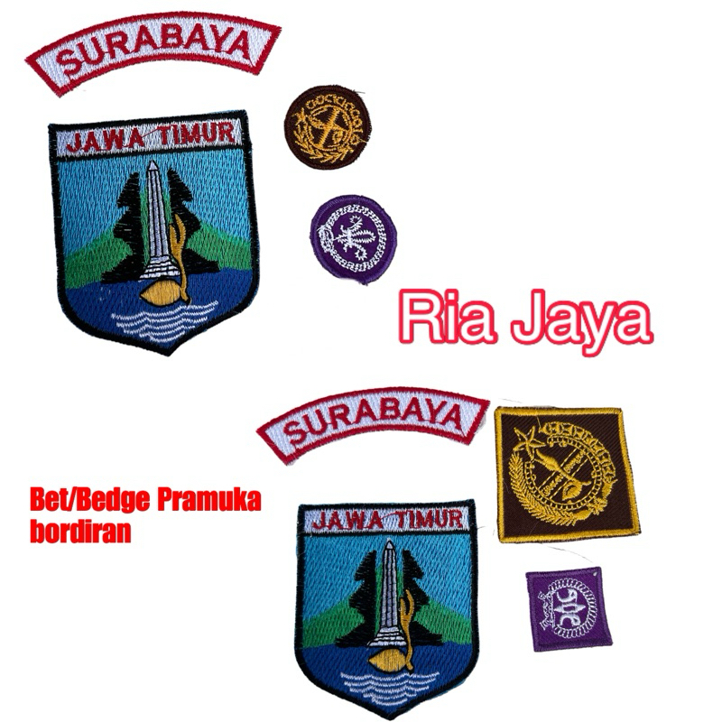Jual Bet Pramuka Bedge Pramuka Bordir Putra Putri Untuk SD SMP SMA ...
