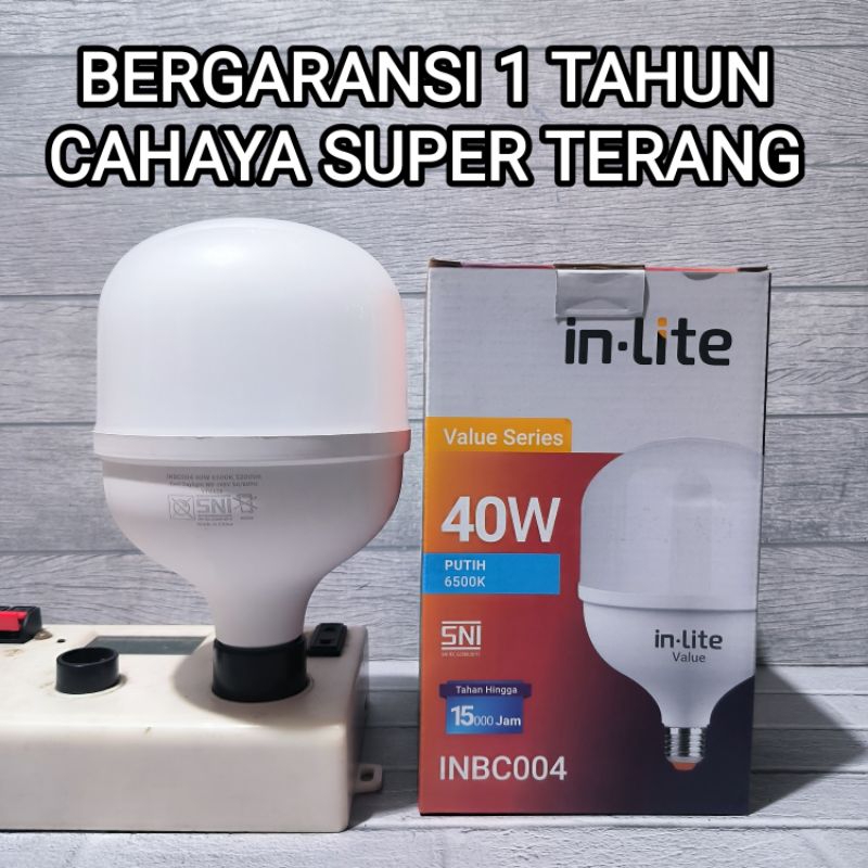 Jual IN-LITE LAMPU LED CAPSULE VALUE 40W 40 WATT INBC004 CAHAYA PUTIH 6500K SNI IN LITE INLITE ...