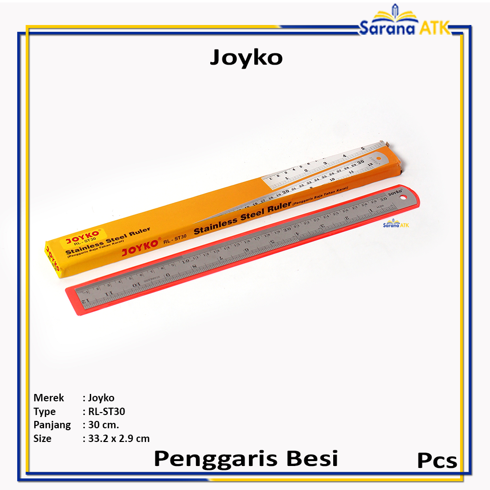 Jual Joyko - Ruler Stainless 30cm Penggaris Besi - Pcs | Shopee Indonesia