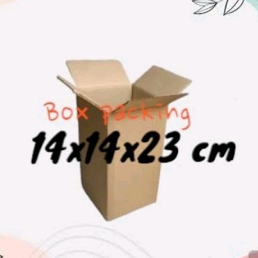 Jual Kardus box recycle 14x14x23 cm | kerdus luar polos die cut ...