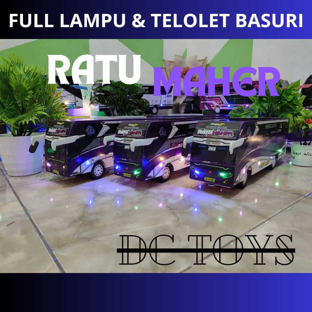 Jual MAINAN VIRAL MINIATUR BUS TELOLET BASURI RATU MAHER SJM TRANS | Shopee Indonesia