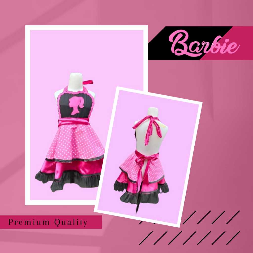 Jual APRON TEMA BARBIE APRON REQUEST APRON CUTE ANAK DEWASA | Shopee ...