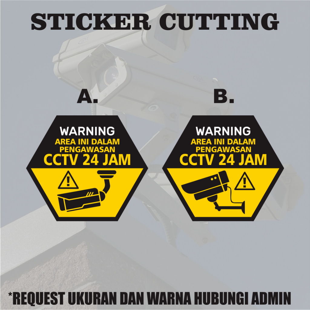 Jual Stiker CCTV 24 Jam / Sticker Cutting | Shopee Indonesia