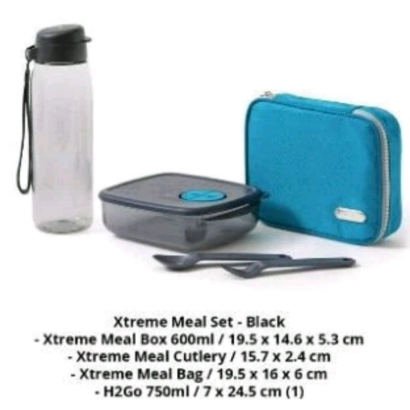Jual x-tream set lunch+H2GO 750ml and set luch uniq TUPPERWARE New ...