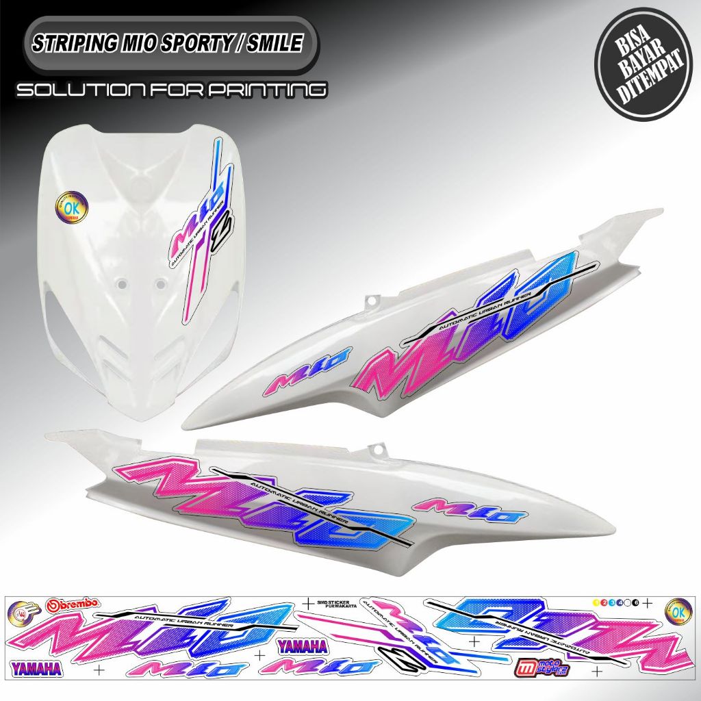 Jual STRIPING VARIASI STICKER YAMAHA MIO SPORTY / MIO SMILE MOTIF URBAN ...
