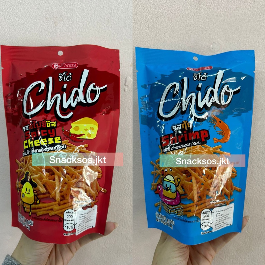 Jual Vfoods Chido Fried Sticks Shrimp / Spicy Cheese- Snack Thailand ...