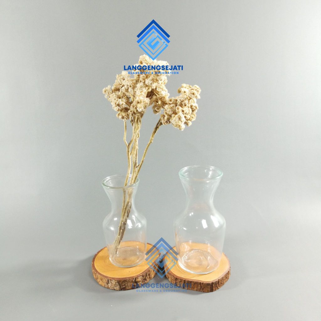 Jual VAS BUNGA KACA BENING | POT KACA RUSTIC | VAS BUNGA KERING ...