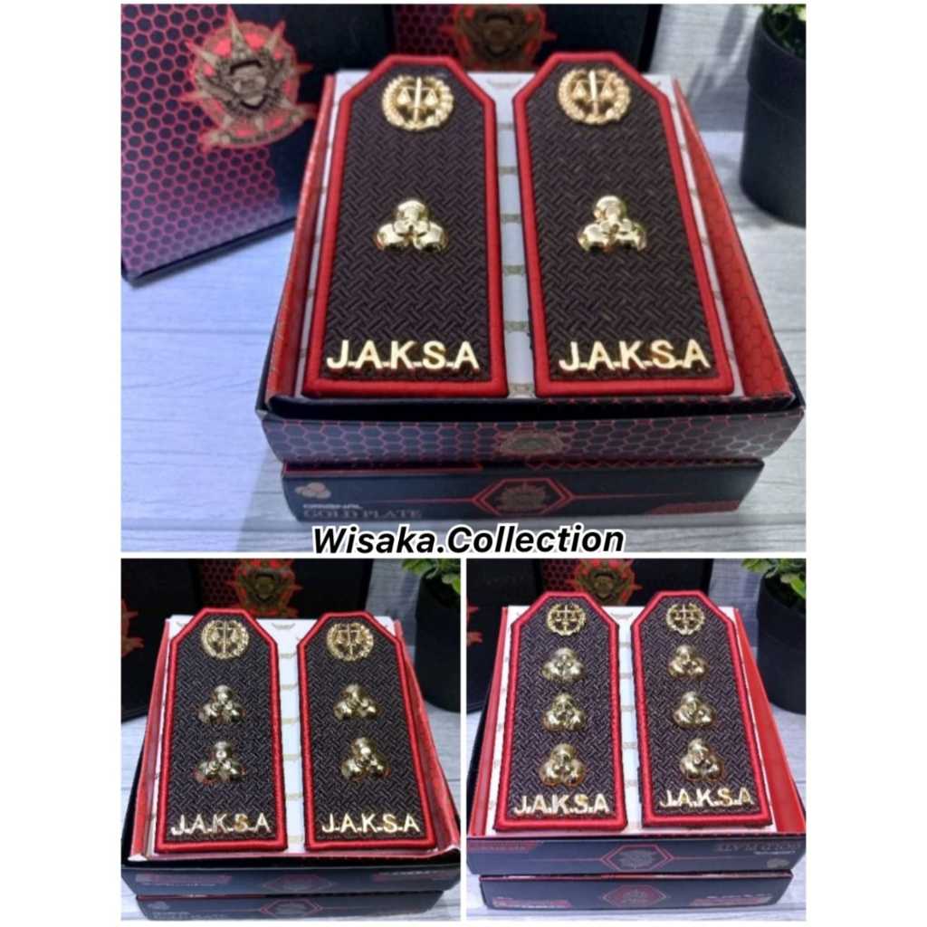 Jual Pangkat Bordir kombinasi Logam Akrilik BAC List Merah - Atribut ...