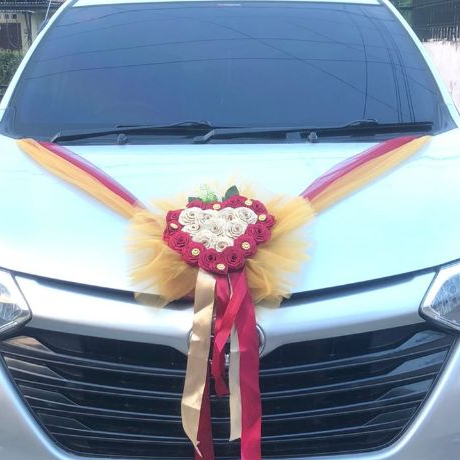 Jual BUNGA HIASAN MOBIL PENGANTIN LOVE OWL MPT/ KARANGAN BUNGA MOBIL ...