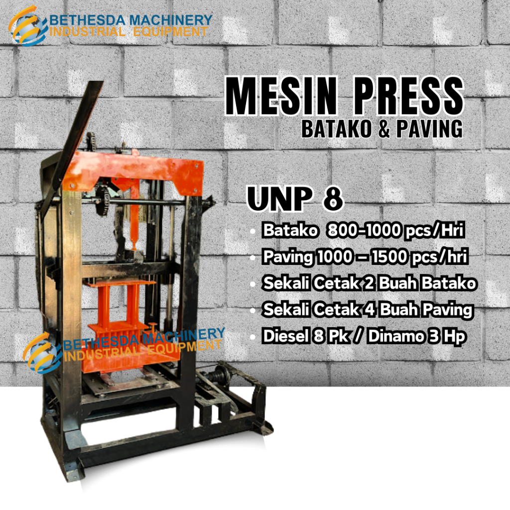 Jual Mesin Cetak Batako / Press Batako Isi 2 / 4/ 6 Mesin Cetak Batako ...